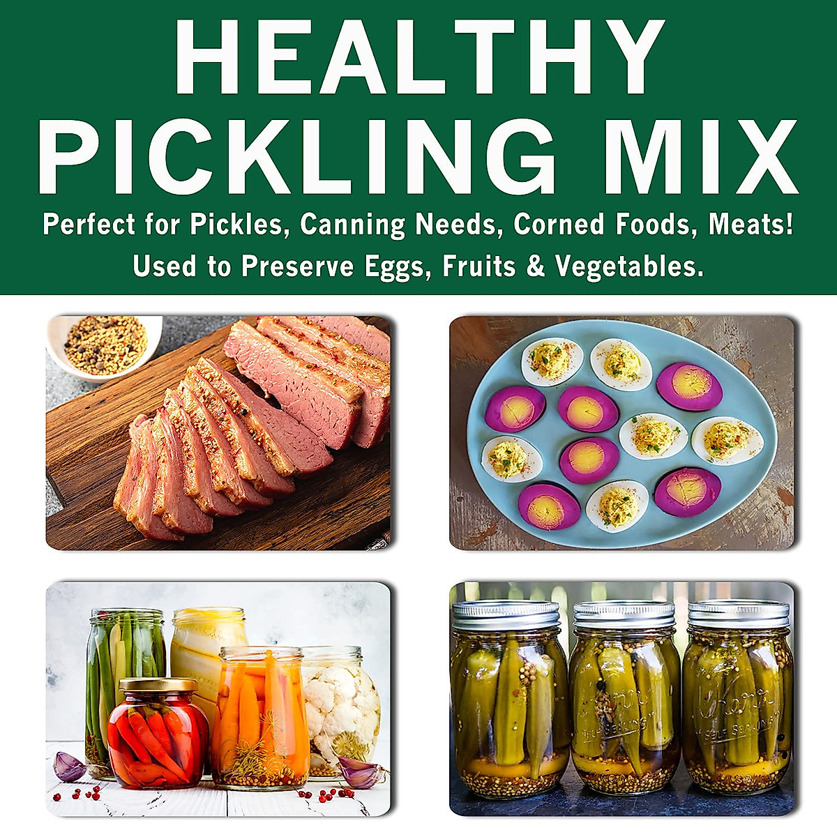 SPICES VILLAGE Pickling Spices [ 6.5oz ] - All Natural Fresh Dried Spices Mix for Pickles, Canning, and Corn Beef, Pickling Seasoning Blend Kit - Kosher, Gluten Free, Non GMO, Resealable Bulk Bag