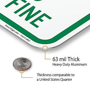 SmartSign "Reserved Parking - Up To $500 Fine" Handicap Parking Sign | 12" x 18" 3M Engineer Grade Reflective Aluminum