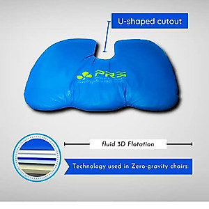 PURAP Coccyx Seat Cushion – Relief from Tailbone, Lower Back, Sciatica, Ischial and Pregnancy Related Pain – for Office Computer Chairs, Cars and Gaming Chairs – Fluid 3D Flotation Technology (Blue)