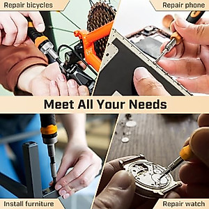 IRONCUBE Ratcheting Screwdriver Set, 56Pcs Phillips Slotted Torx Hex Pz and Socket, Magnetic Bits Set for Household, Cool Gifts for Men or Father