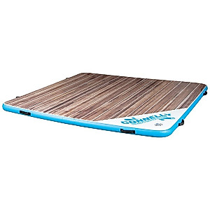 Connelly CWB Party Cove Dock, 8' Inflatable Non-towable Floating Water mat, Brown