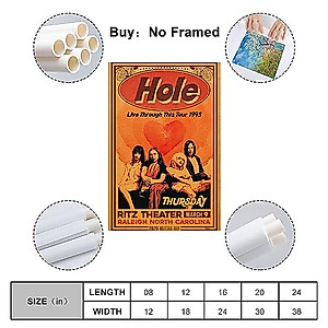 SHOKHI Hole 1995 Tour Poster Rock Band Poster Retro Poster Poster Decorative Painting Canvas Wall Posters and Art Picture Print Modern Family Bedroom Decor Posters 12x18inch(30x45cm)
