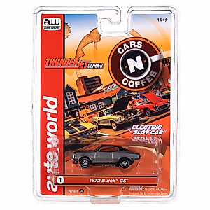Auto World Thunderjet Cars N Coffee 1972 Buick GS (Silver) HO Scale Slot Car