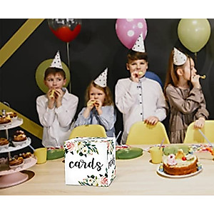 Flowers Card Box for Wedding, Birthday, Baby or Bridal Shower, Engagement,Graduation,Retirements, Anniversaries, Party Favor, Decorations Or Money Box -  1 PC (009 HUA)