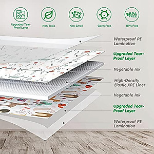 ieBabay Baby Play Mat - Large Foldable Foam Floor Play Mat for Babies,Toddlers, Infants,Kids,Anti- Slip Soft Baby Crawling Mat,Reversible Waterproof Playmat,Travel Bag Included,79"x59"