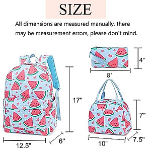 LOIDOU Backpack for Teen Girls Bookbags School Backpack with Lunch Box and Pencil Case 3 in 1 School Bags Set