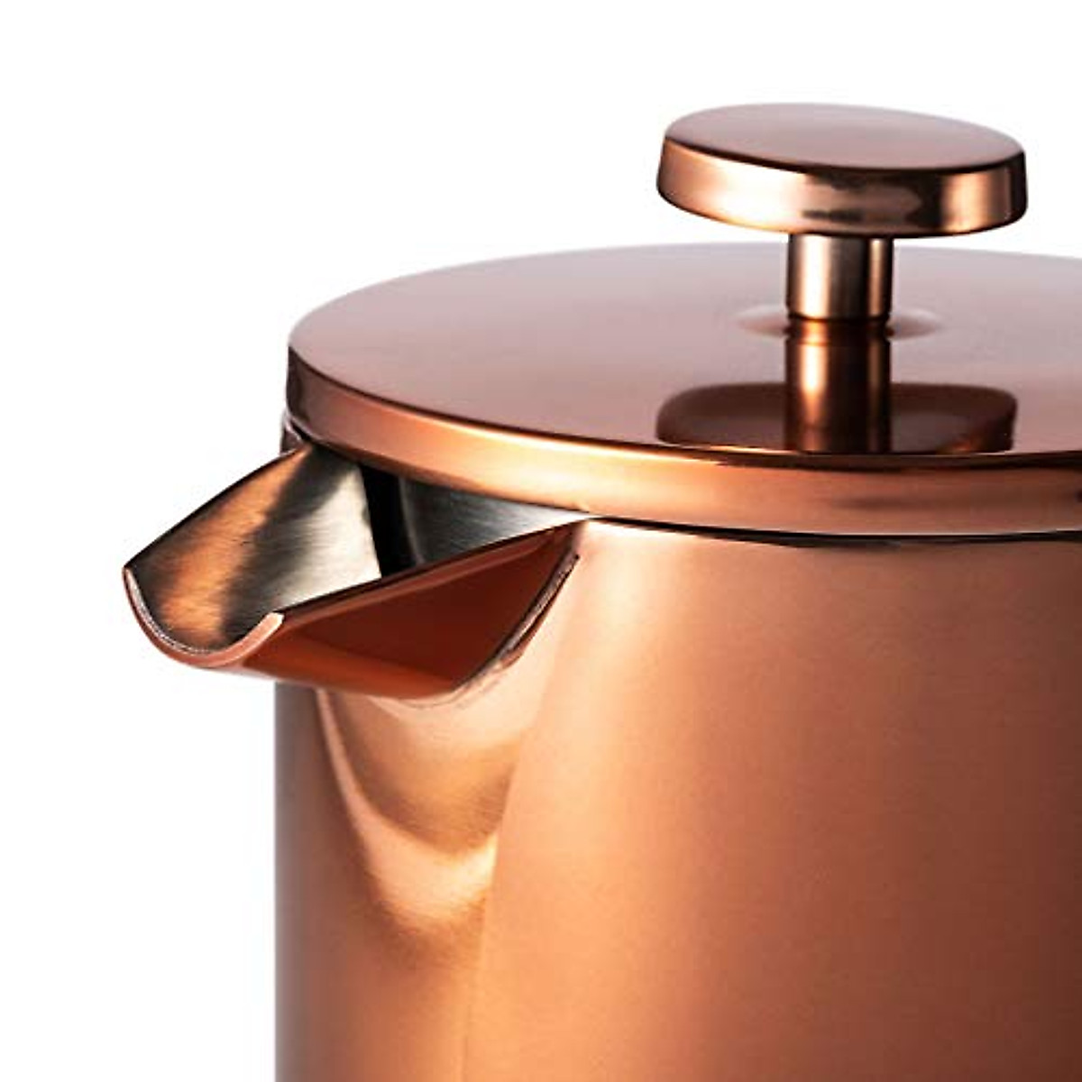 Floh French Press for Coffee & Tea in Rose Gold Copper - 34 Oz Insulated Stainless Steel Coffee Maker