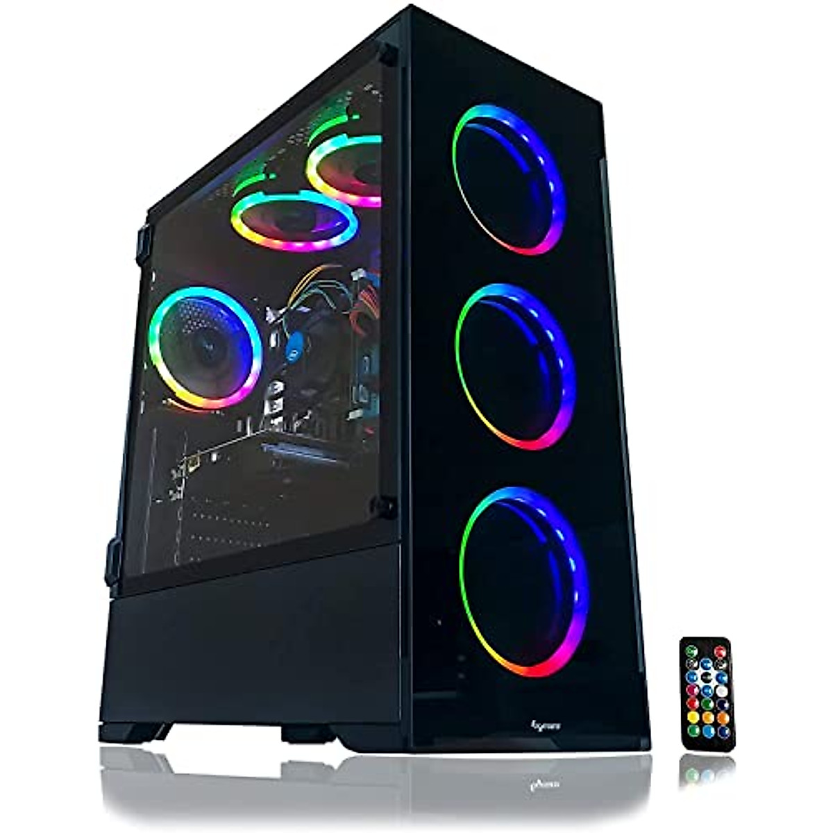 Alarco Gaming PC Desktop Computer Intel i5 3.10GHz,8GB Ram,512 GB SSD,Windows 10 pro,WiFi Ready,Video Card Nvidia GTX 750 Ti 4GB, 6 RGB Fans with Remote