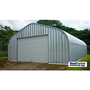Steel Factory Mfg Prefabricated Steel Arch Building Metal Garage Kit 25x30x13
