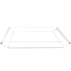 Clear Serving Tray-16" x12" Large Acrylic Tray for Coffee Breakfast Tea Food Butler-Decorative Display Tray,Countertop Decorative Tray,Vanity Tray with Handles by Cq acrylic