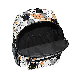 TropicalLife Kids Backpack for Boys Girls School Toddler Cute Cats Kitten Pattern Children Preschool Book Bag Kindergarten Travel Backpack Daypack