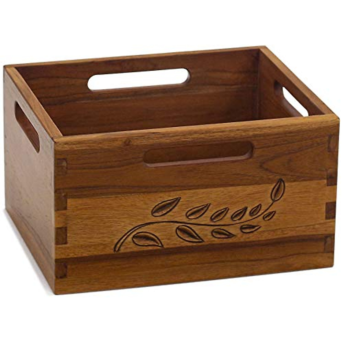 7" Spa-Artisan Teak Storage Bin