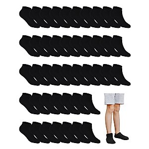Giegxin 50 Pairs Small Socks Bulk Little Socks Low Cut Ankle small Socks Mini Anklet Socks Soft Cotton Small Socks(Black)
