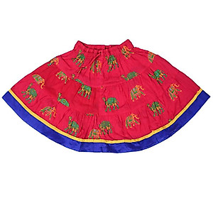 Chandrakala Kids Holi Special Eid Gifts, Lehenga Choli Set for Girls, Pink,5-7 Years (KL102MAG4)