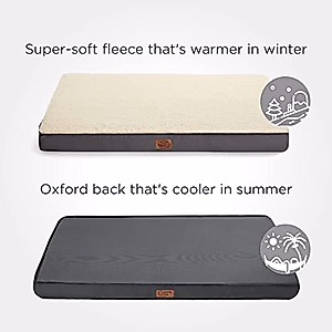 Bedsure Large Dog Bed for Large Dogs - Big Orthopedic Dog Beds with Removable Washable Cover, Egg Crate Foam Pet Bed Mat, Suitable for 50 lbs to 100 lbs