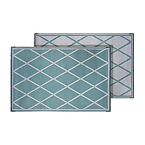 Faulkner 68903 Mat Diamond 8x20 Turquoise/white