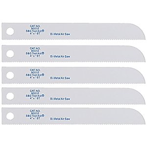 Tool Aid S&G (90010) Reciprocating Air Saw Blades, Pack of 5, White