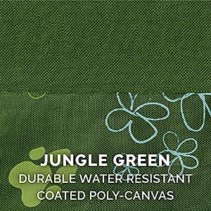 Furhaven XL Cooling Gel Foam Dog Bed Water-Resistant Indoor/Outdoor Garden Print Mattress w/ Removable Washable Cover - Jungle Green, Jumbo (X-Large)