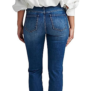JAG Jeans Women's Ruby Mid Rise Straight Leg Jeans, Thorne Blue, 16