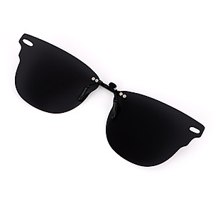 Polarized CLIP-ON Sunglasses for Ray-Ban Clubmaster RB5154 (RX5154) 51-21-145 (Black)