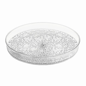 iDesign The Rain Collection Lazy Susan Turntable Organizer, 9" x 9" x 1.5", Clear