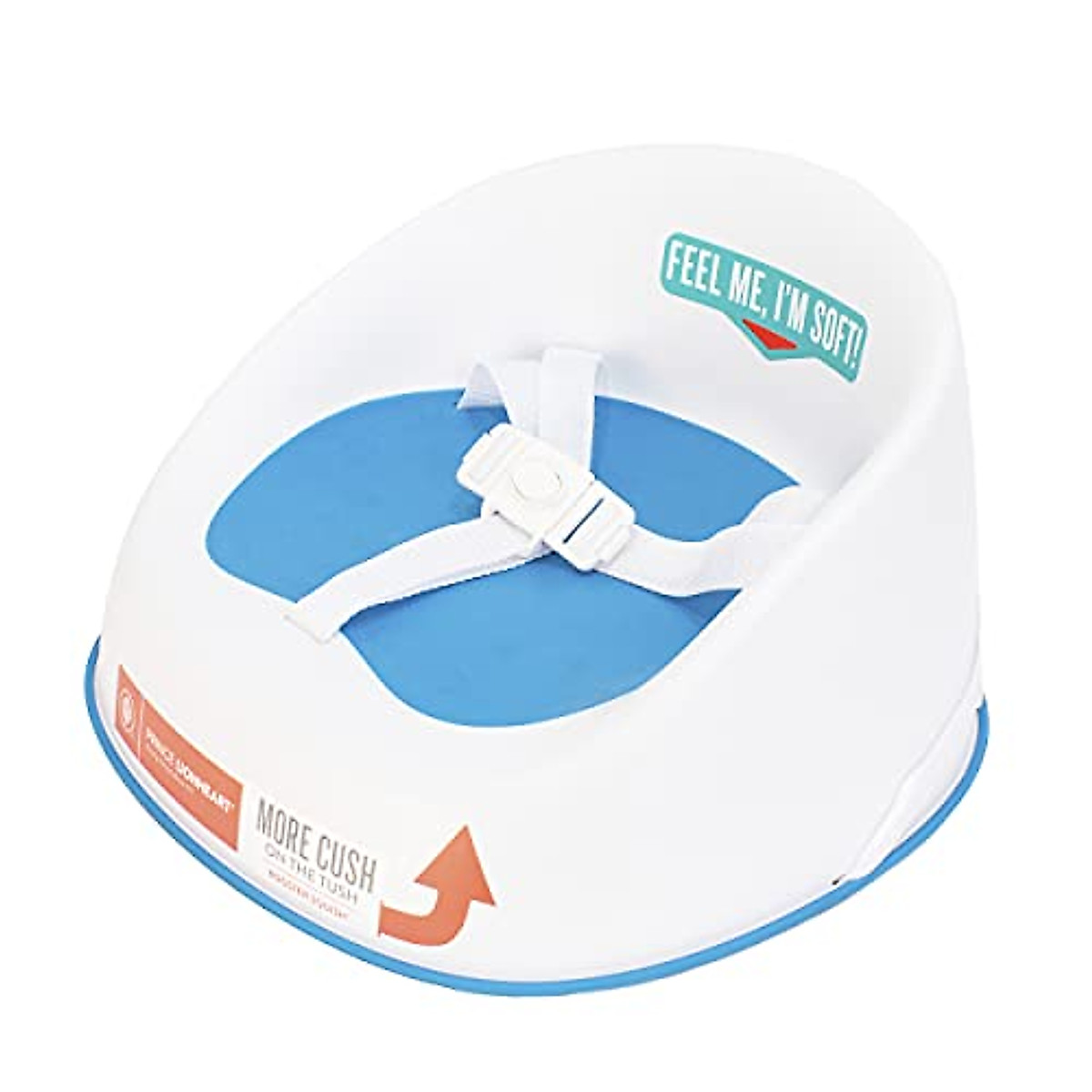Prince Lionheart Squish Booster Seat, Berry Blue, 3-Point Harness and Dual-Strap System, Easy to Wipe Clean, and Lightweight