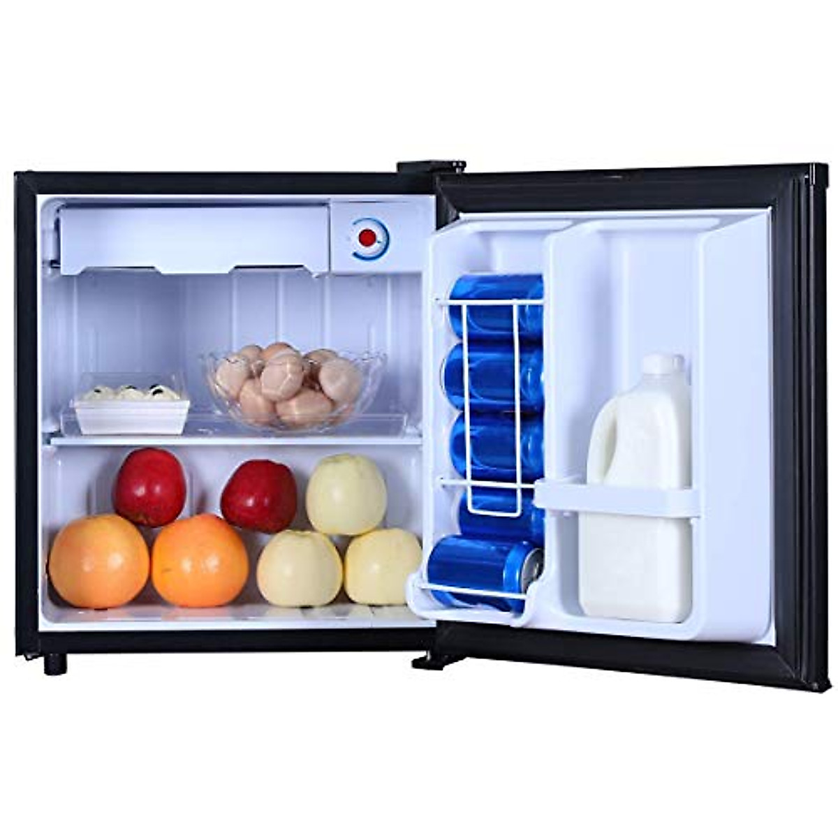 Frigidaire Black EFR115- AMZ 1.6 Cu Ft Bar Fridge, Compact Refrigerator, 1.7, 18.5"D x 17.7"W x 19.8"H