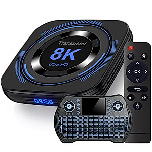 Android Tv Box 10.0 4GB RAM 64GB ROM with 2.4G 5G WiFi Tv Box Support 3D 4K 6K USB2.0 H.265 BT4.1 with Mini Keyboard