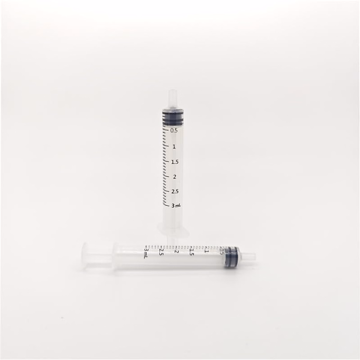 BH Supplies 3ml Luer Slip Tip Syringe - (No Needle) - Sterile, Individually Wrapped - 100 Syringes