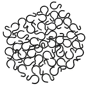 JJHXSM 50 Pcs 1inch Small Hooks, Black S Hooks Mini Ornament Jewelry S Hooks Mini Hooks for Hanging