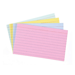 Pen + Gear Ruled Index Cards, Pastel, 3 in x 5 in, 100 Count