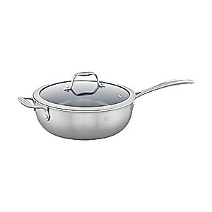 ZWILLING Spirit Ceramic Nonstick Perfect Pan, 4.6-qt, Stainless Steel