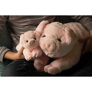 Mother & Baby Stuffed Pig Plush Toy Set | Super Soft Pig Stuffed Animal | Cute Plushies for Kids’ Bedroom | 17" Stuffed Animals for Girls & Boys | Farm Animal Toys by Exceptional Home