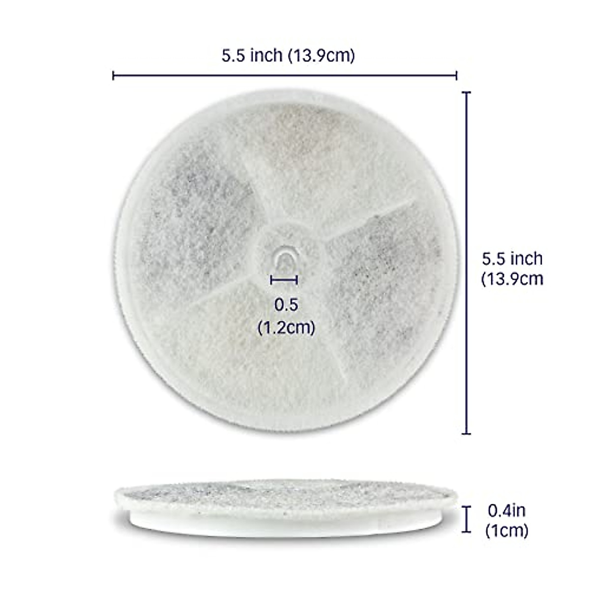 PET STANDARD Water Filters, Compatible with PETKIT Fountains, Pack of 6