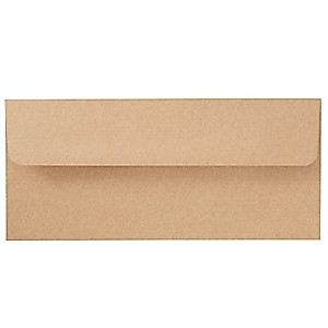 100-Pack #10 Brown Kraft Paper Business Envelopes Bulk for Checks, Invoices, Gift Certificates, Mailing Letters, Invitations, Documents, Forms, and Statements (4-1/8X9-1/2 in)