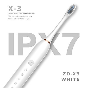 WQSS AOEIU KANGWeite Sonic Electric Toothbrushes USB Rechargeable Ultrasonic Tooth Brush with 4 Brush Heads 6 Cleaning Modes and Smart Timer IPX7 Waterproof Cleaning Toothbrushes for Adults and Kids