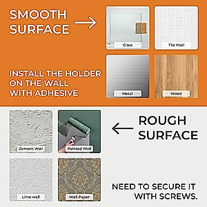 Antimbee 12 Pcs Adhesive Curtain Rod Holder, Stick on Wall Curtain Rod Hanging Bracket for Window, Shower