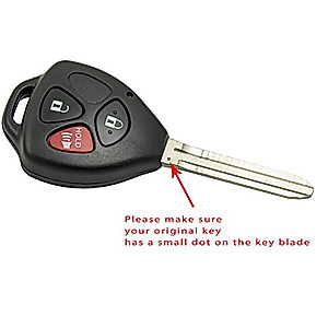 Keyless2Go Replacement for New Keyless Entry Remote Car Key for Vehicles That Use HYQ12BBY with 4D67 Chip