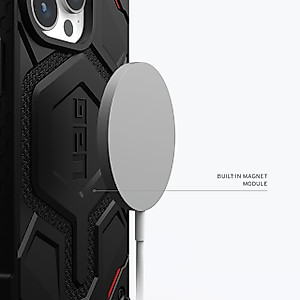 URBAN ARMOR GEAR UAG Case Compatible with iPhone 15 Pro Max Case 6.7" Monarch Pro Kevlar Black Built-in Magnet Compatible with MagSafe Charging Premium Rugged Dropproof Protective Cover