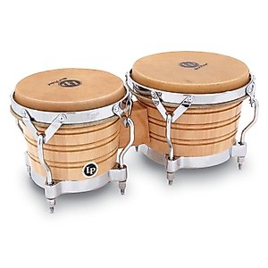 Latin Percussion LP Generation II® Bongos, Natural/Chrome