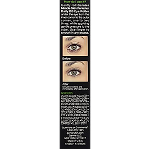 Garnier Skin BB Eye Miracle Skin Perfector Eye Roller, Light/Medium, 0.27 Fluid Ounce