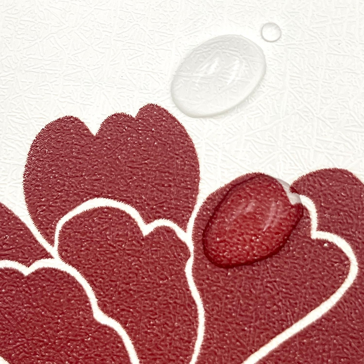 Yifely Red Peony Shelf Liner Self-Adhesive Furniture Paper Old Dresser Drawer Decor Sticker 17.7 Inch by 9.8 Feet