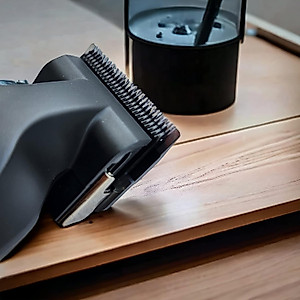 XPERSIS PRO Optimum Ergonomic Design DLC Taper Blade Black Cordless Hair Clipper for Barbers, Professional Mens Hair Clipper + Electric Razor Foil Shaver with Sharp Blades