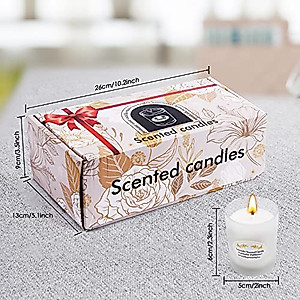 Scented Candles Gift Set with 8 Fragrances Candle Gift Set Candles for Home Scented Scented Candles Aromatherapy in Glass Jar Soy Wax for Mother's Day Gift Gift for Her Gift for Mom