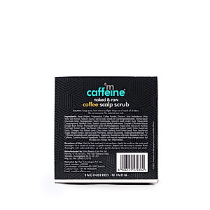 mCaffeine Naked and Raw Coffee Scalp Scrub - Scalp Cleanser Dandruff Removal - Suitable for All Hair Types - Natural Aha - Scalp Exfoliation - 8.82 oz