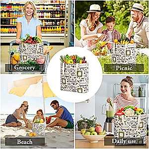 Friends Tote Bag Friends TV Show Merchandise Yellow Frame Kitchen Grocery Cotton Bags Beige