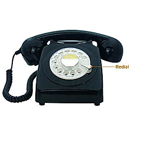 Benotek Telephone, Corded Landline Phones for Home, Retro Old Fashion Home Phone with Rotary Dial Keypad, Antique Old Fashion Telephones Novelty Gift for Decoration