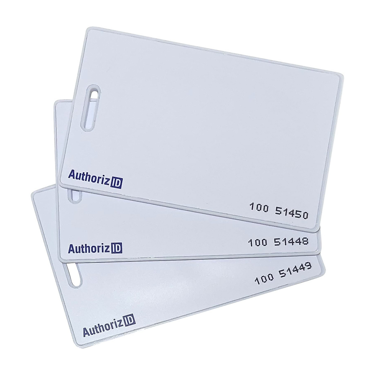 AuthorizID 100 – 26 Bit H10301 125 KHz Clamshell Proximity Card Wiegand T5577 chip. Compatible with 1386 1326 7610 1586 1391 and 1346. Works with Nearly All Access Control Systems. Free tech Support.