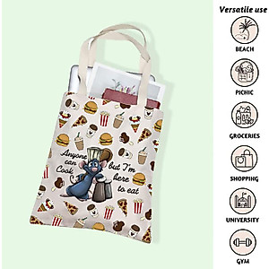 FOTAP Remy Quote Gift Anyone Can Cook Quote Makeup Bag Ratatouille Gift Remy Inspired Zipper Pouch Mouse Chef Cosmetic Bag (anyone cook Tote)