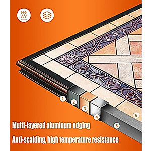 Wood Fire Pits Outdoor Garden Terrace Grill Table Wood Burning Fire Pit, Backyard Patio Outdoor Dining Table and Chair Set, Desktop High Temperature Resistance-Safe